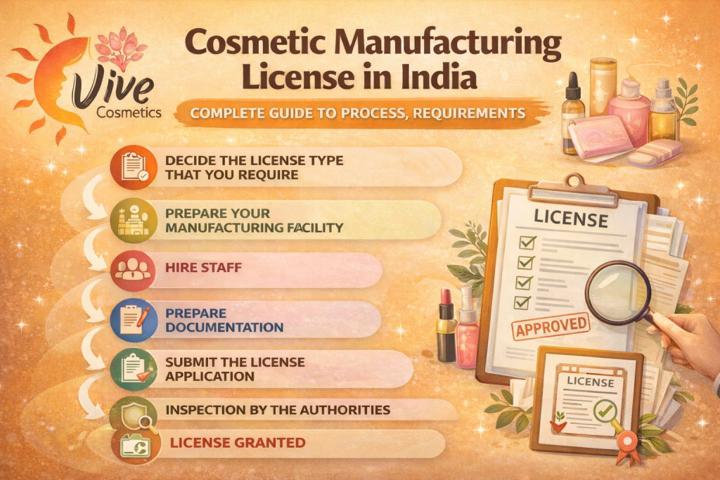 Cosmetic Manufacturing License in India | Step-by-Step Guide